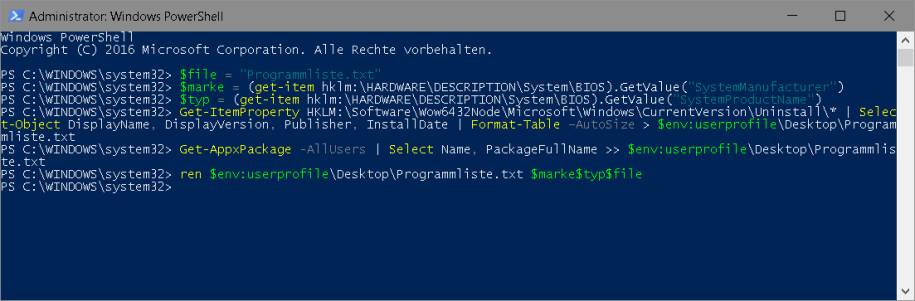 Windows Bis Skript Zum Auflisten Von Programmen Und Apps Pctipp Ch