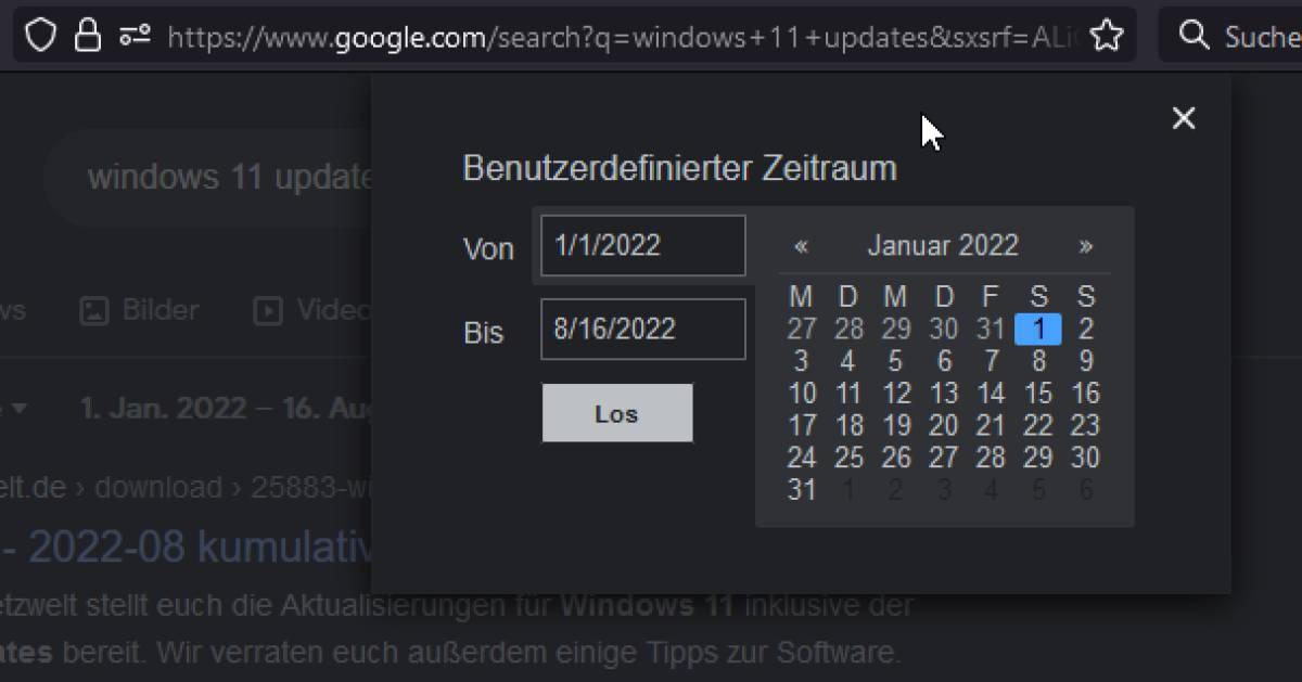 Google Suche Nach Zeitraum Pctipp Ch