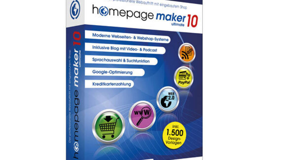 Homepage Maker 10 Ultimate - pctipp.ch