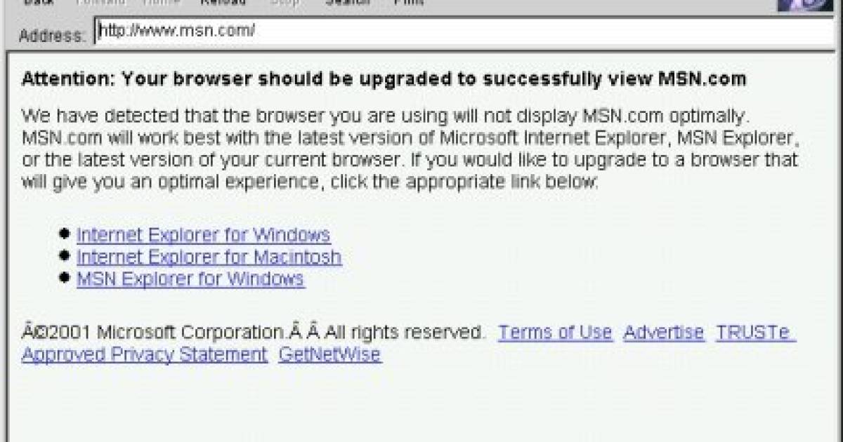MSN verträgt sich nicht so gut mit HotJava-Browser - pctipp.ch