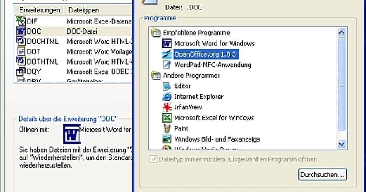 OpenOffice.org: Dateien zuordnen und E-Mail versenden - pctipp.ch