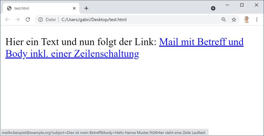 HTML: «mailto:»-Link auf Webseite mit Betreff - pctipp.ch