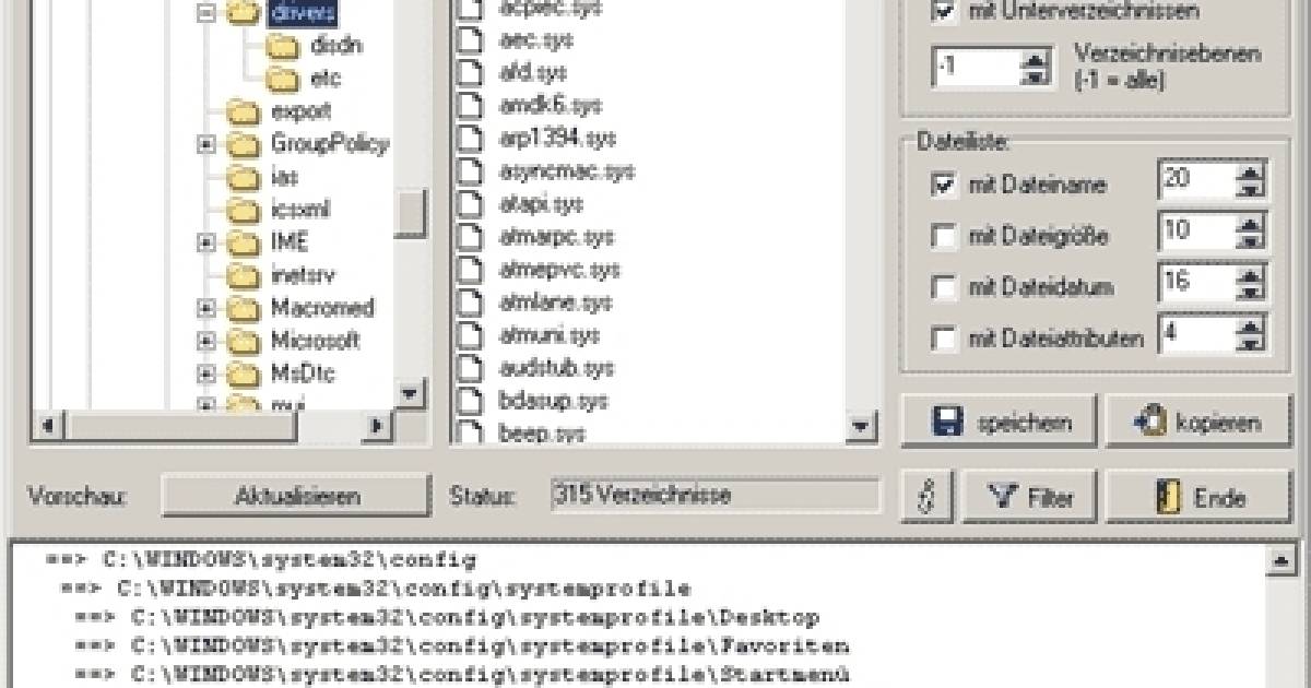 Ordnerstruktur als Text ausgeben - pctipp.ch