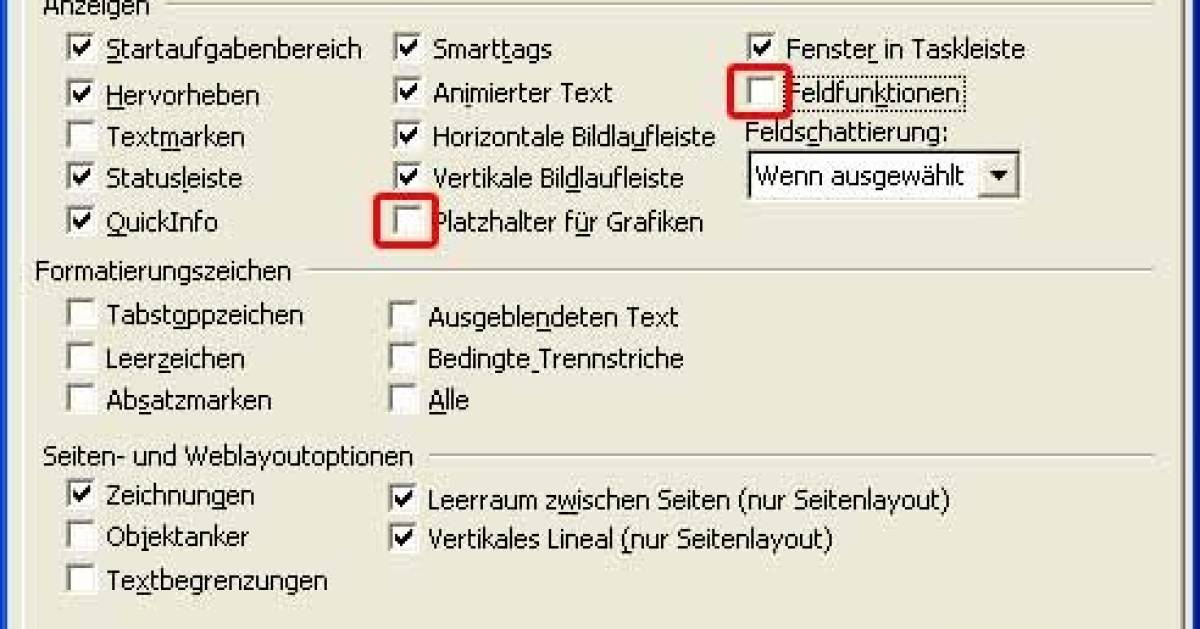 Word: Statt Grafik erscheint «INCLUDEPICTURE» - pctipp.ch