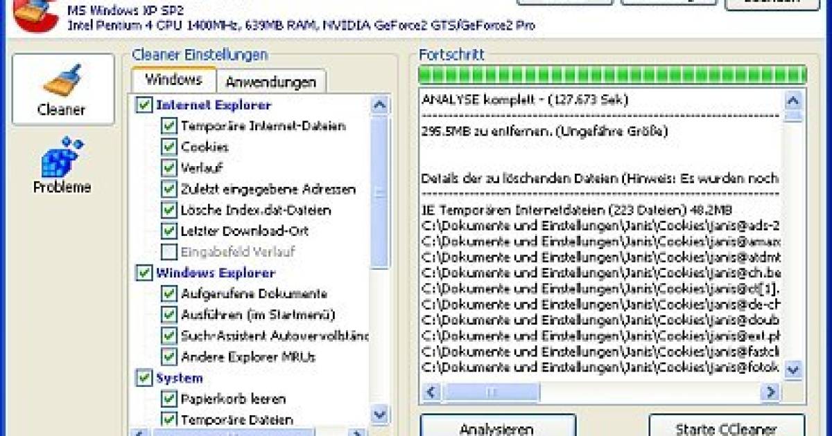 CCleaner (Crap Cleaner) - pctipp.ch