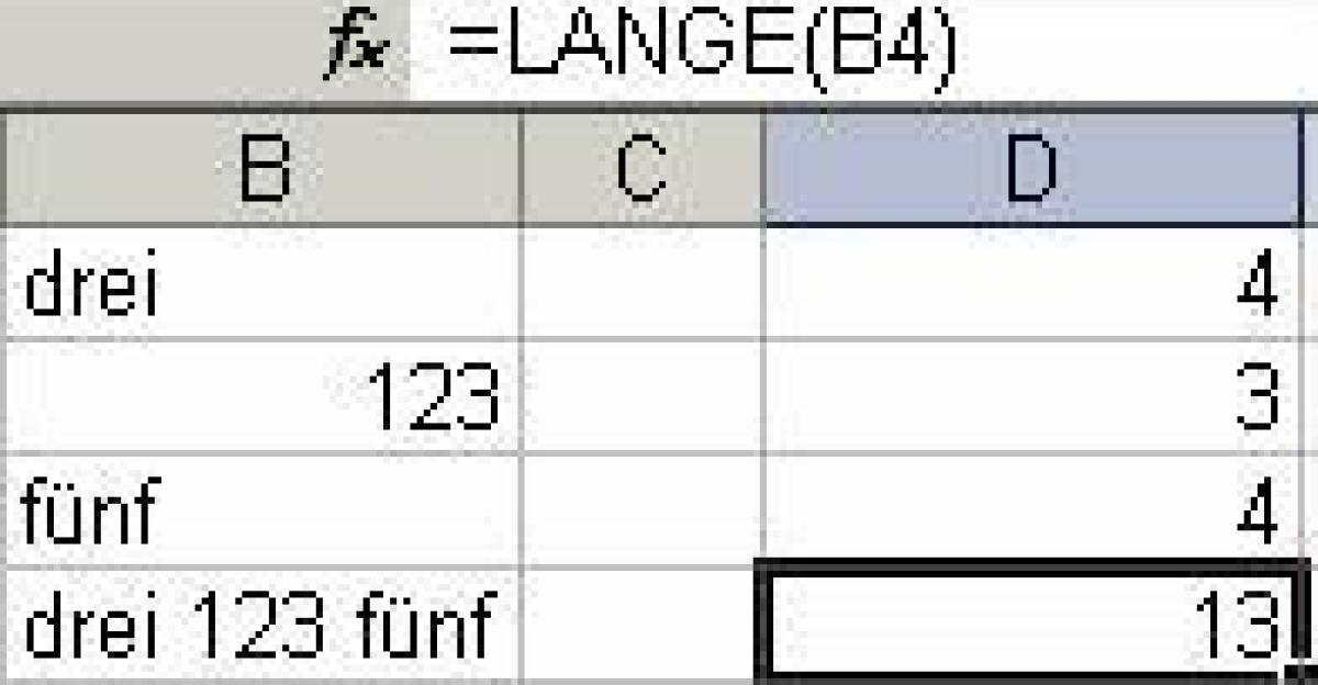 Zeichen in einer Excel-Zelle zählen - pctipp.ch