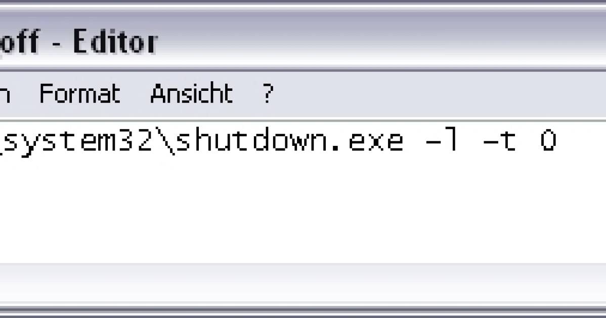 Logoff via Shortcut - pctipp.ch