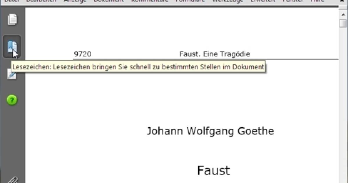 Lesezeichen in einem PDF-Dokument erstellen - pctipp.ch