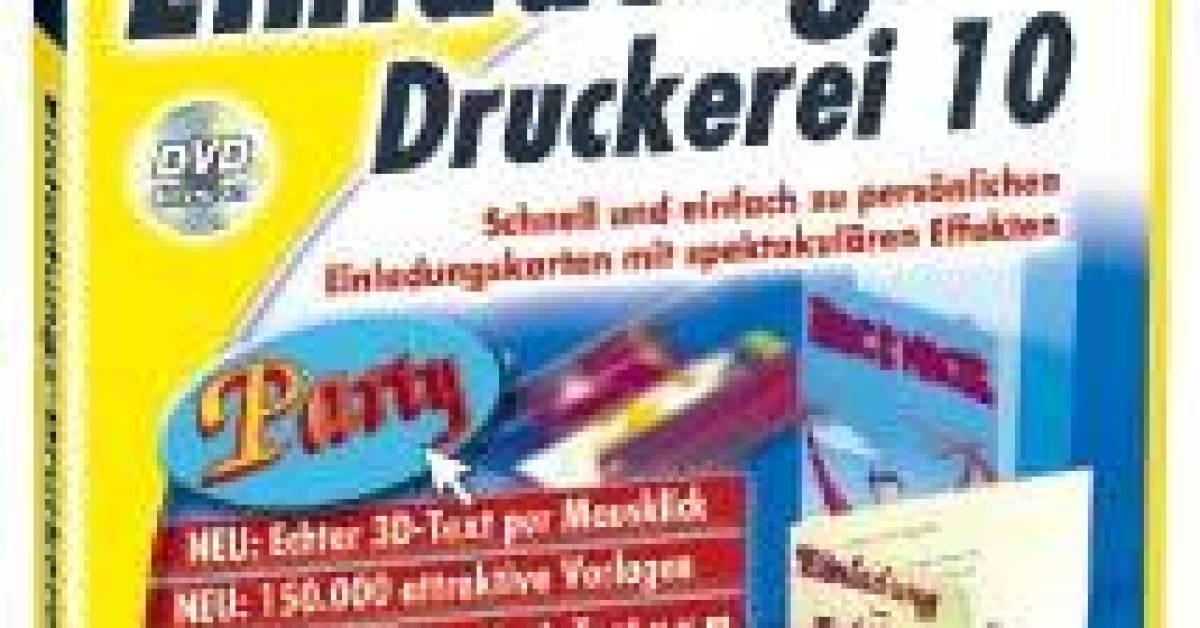 Einladungs-Druckerei 10 (Data Becker) - pctipp.ch