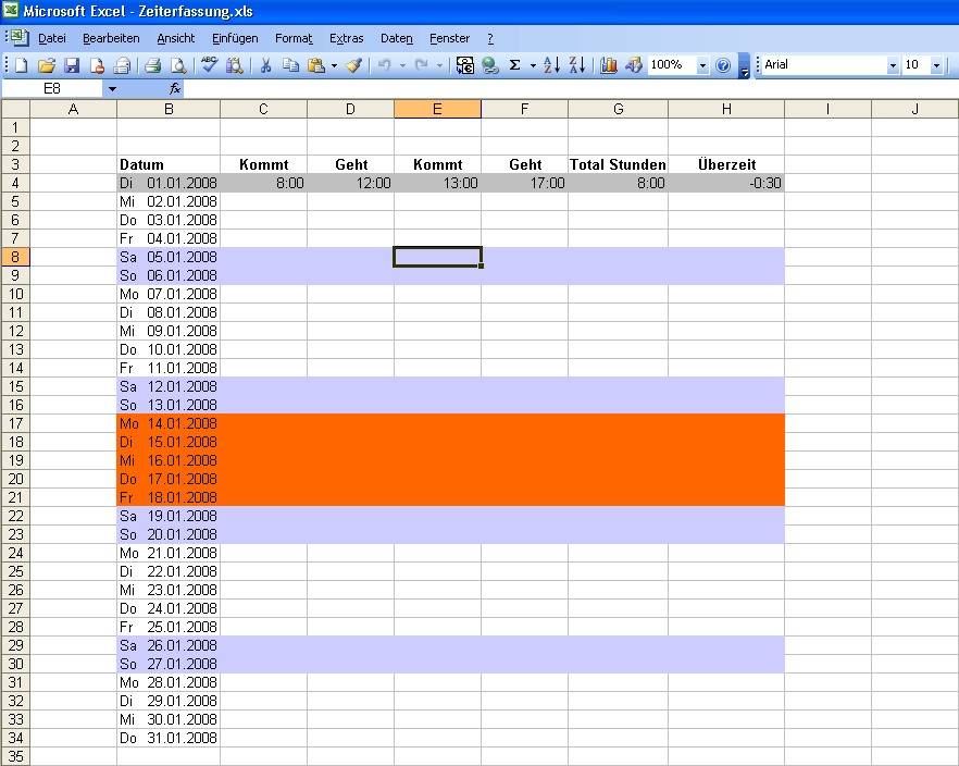 PCtip 12/07: Excel-Tabellen-Vorlage - pctipp.ch