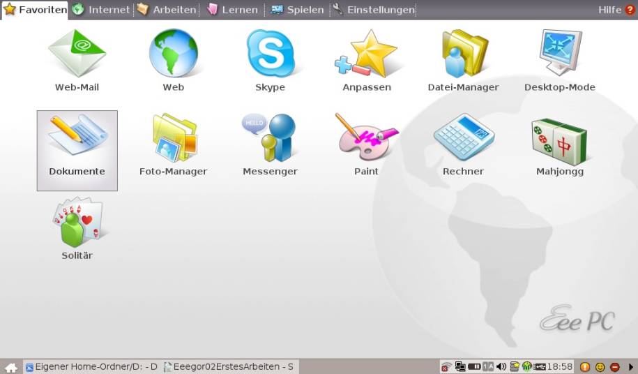 Eeegor und ich (Teil 2): Einstellen, benutzen und "Hallo, Linux ...