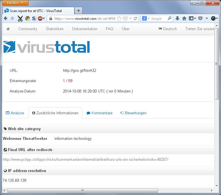 Kurz-URLs - ein Sicherheitsrisiko? - pctipp.ch