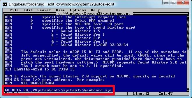 Tastaturlayout ändern im MS DOS-Editor - pctipp.ch