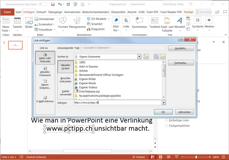 PowerPoint: Links anders färben oder ganz verstecken - pctipp.ch
