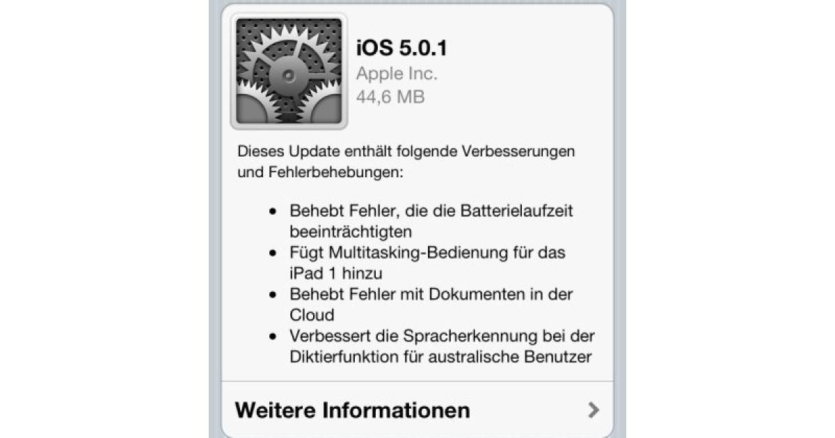 iOS 5.0.1 installieren - so gehts - pctipp.ch
