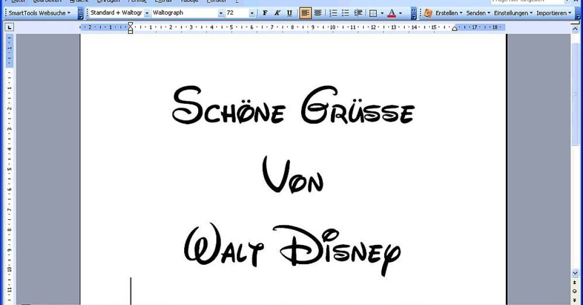 Micky-Maus-Schrift Waltograph - pctipp.ch
