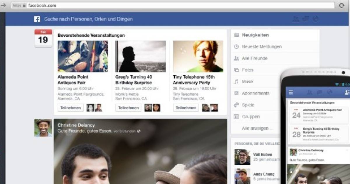 So schaut das neue Facebook aus - pctipp.ch