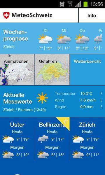 App-Test: MeteoSwiss - pctipp.ch