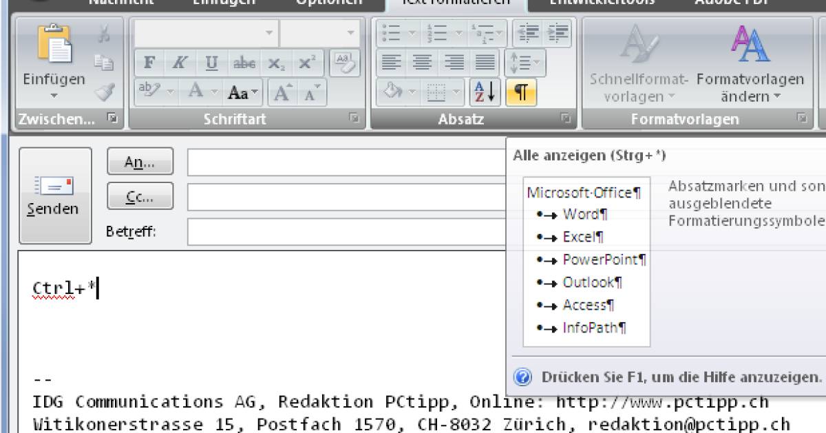 Outlook Störende Nicht Druckbare Zeichen Pctippch