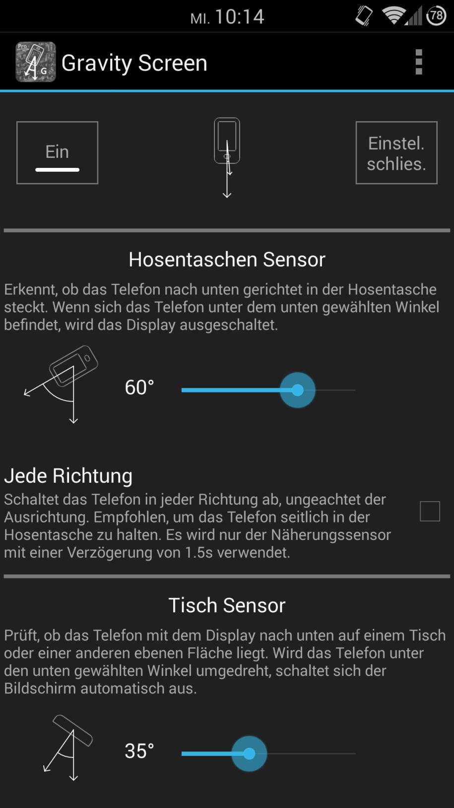 Gravity Screen: Power-Button ade - pctipp.ch
