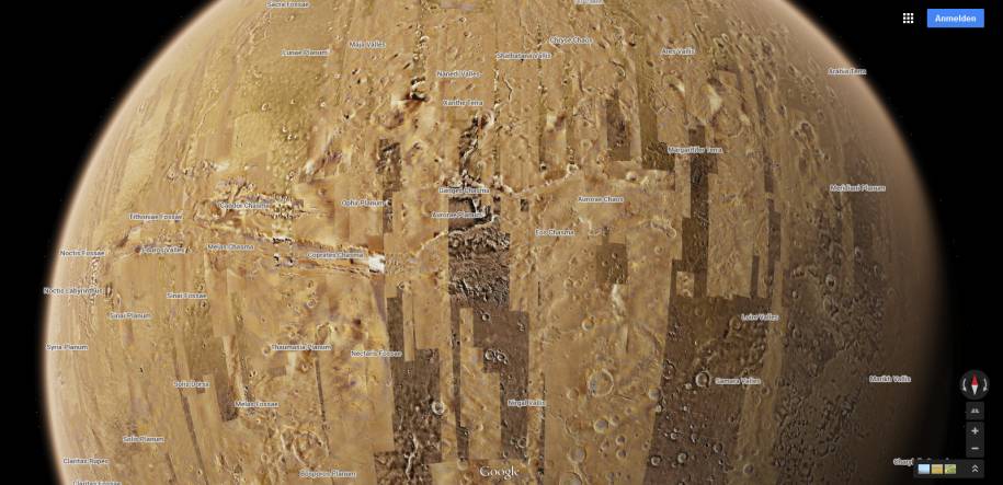 Mit Google Maps zum Mars - pctipp.ch