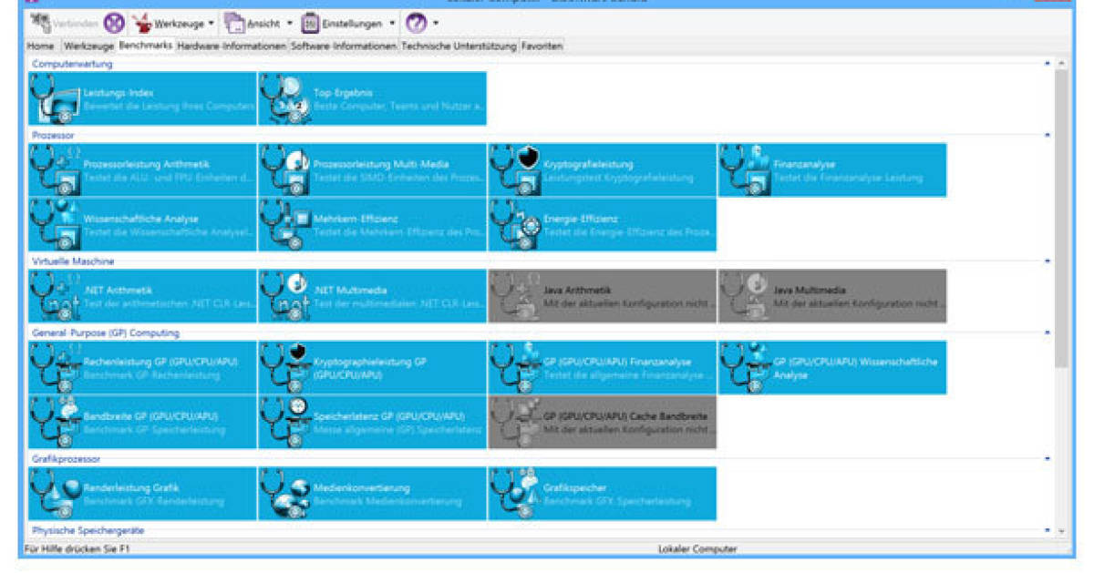 Benchmark-Tool: SiSoft Sandra Lite 2015 - pctipp.ch
