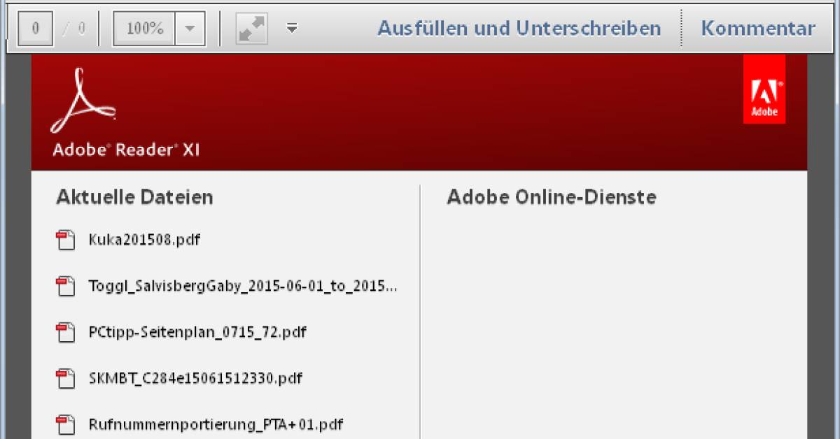 Früher geöffnete Dateien aus dem Adobe Reader entfernen - pctipp.ch
