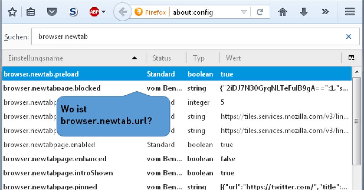 Firefox: In neuem Tab nur Suchmaschinenseite - pctipp.ch