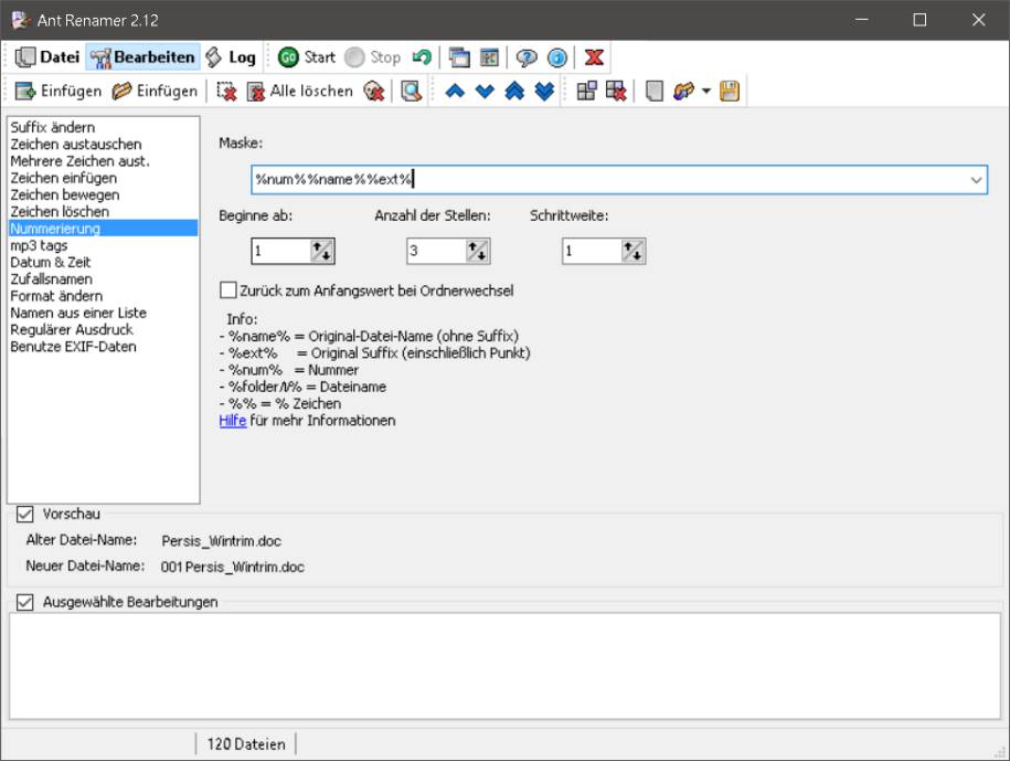 Dateien umbenennen und nummerieren - pctipp.ch