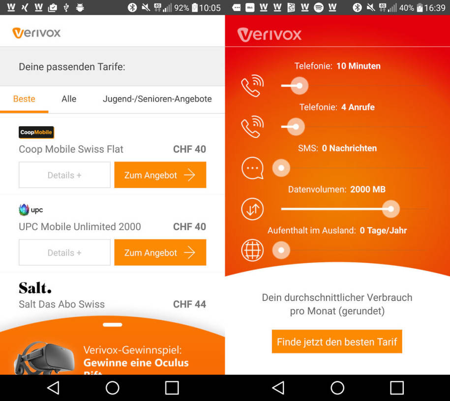 Verivox Smart Mobile: Handy-Preisvergleichs-App im Test - pctipp.ch
