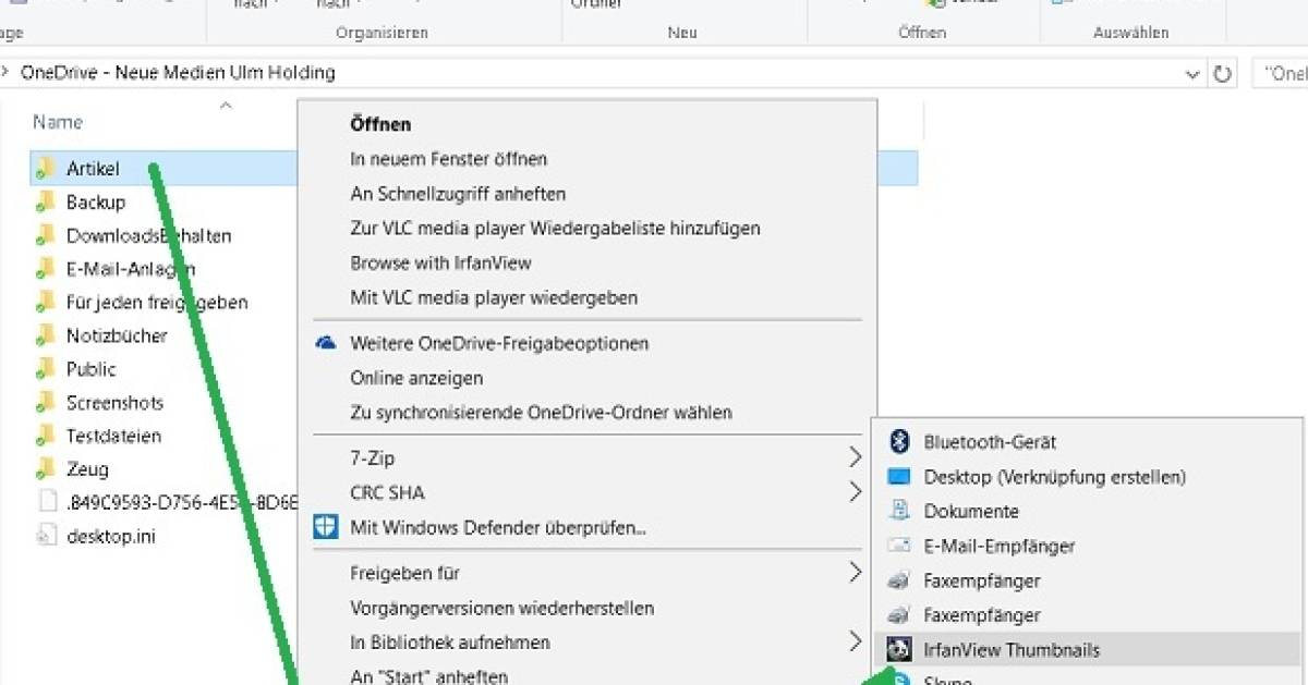 Windows 10: Kontextmenübefehl «Senden an» ergänzen - pctipp.ch