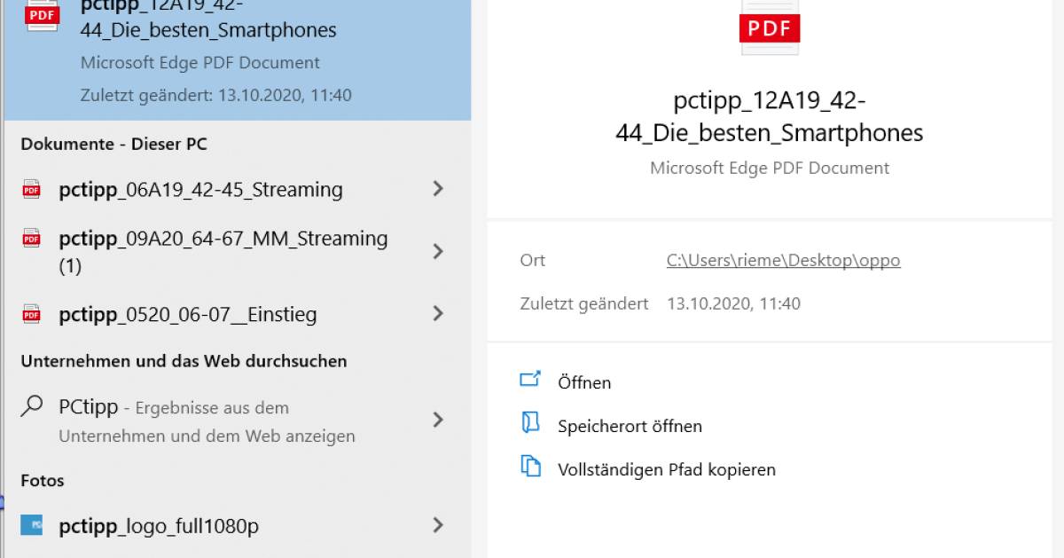 Richtig suchen unter Windows 10: So gehts! - pctipp.ch