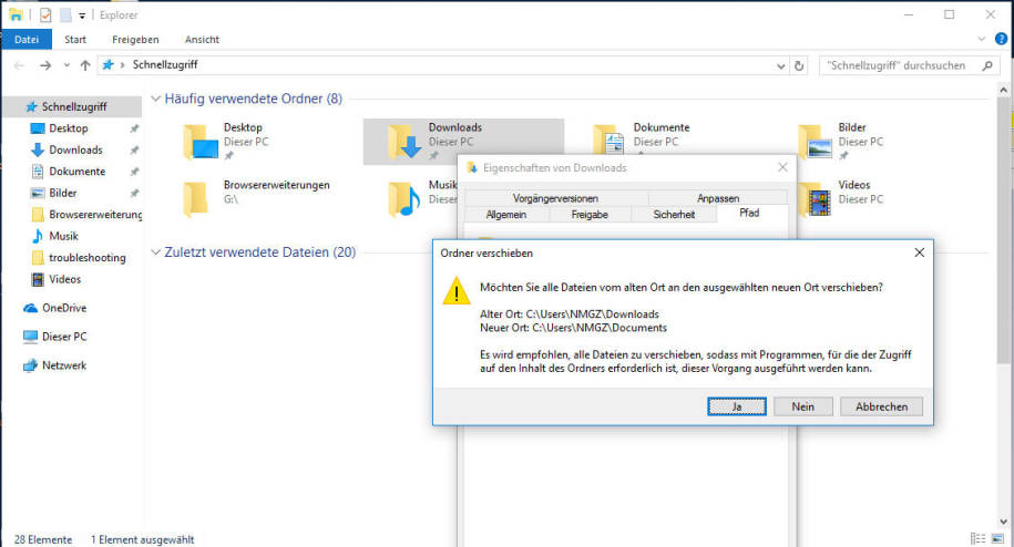 Windows 10: Systemordner verschieben – so gehts - pctipp.ch