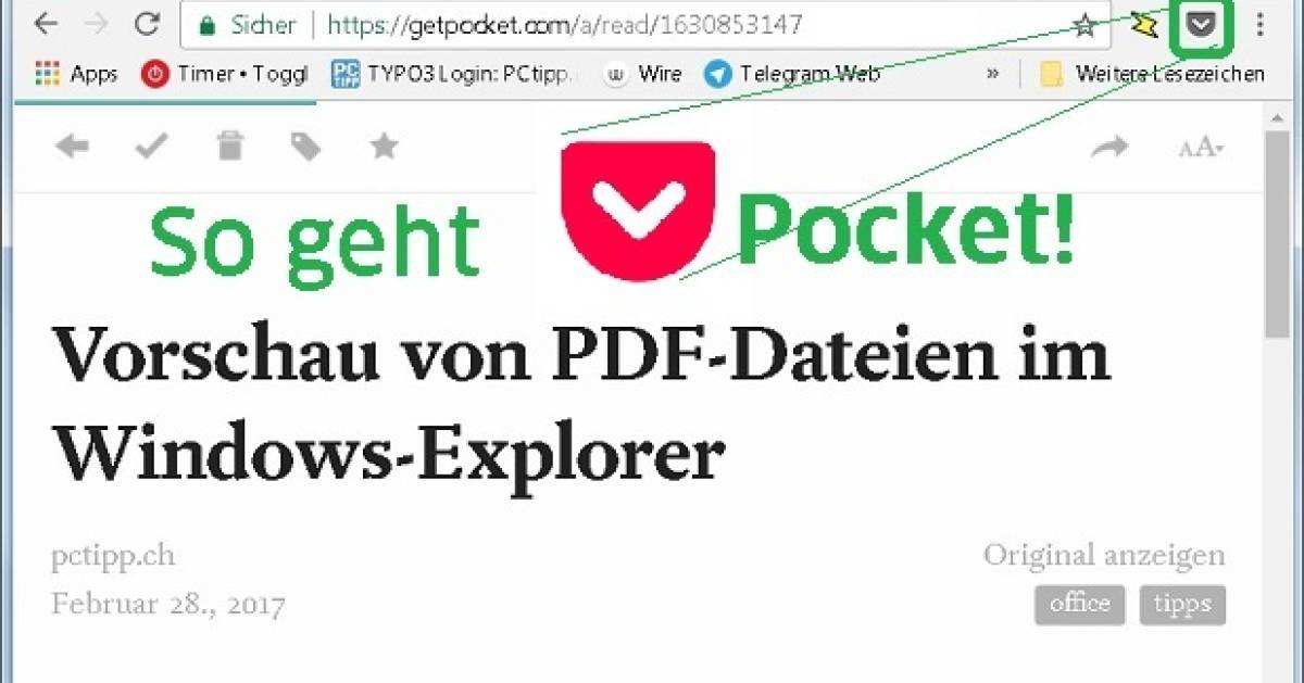 Firefox: Mozilla kauft Pocket. Aber was ist Pocket? - pctipp.ch