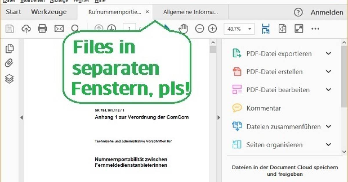Adobe Reader: Zwei PDFs nebeneinander - pctipp.ch Adobe Reader: Zwei PDFs nebeneinander - pctipp.ch