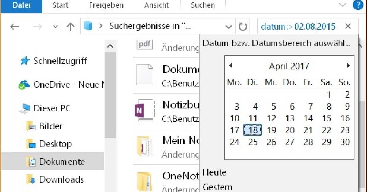 Tricks zur Suche unter Windows 7 und Windows 10 - pctipp.ch