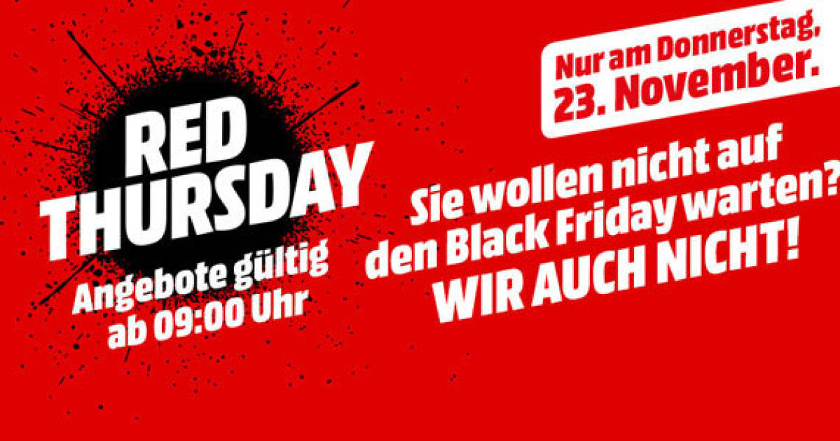 Red Thursday: alle Media-Markt-Schnäppchen - pctipp.ch