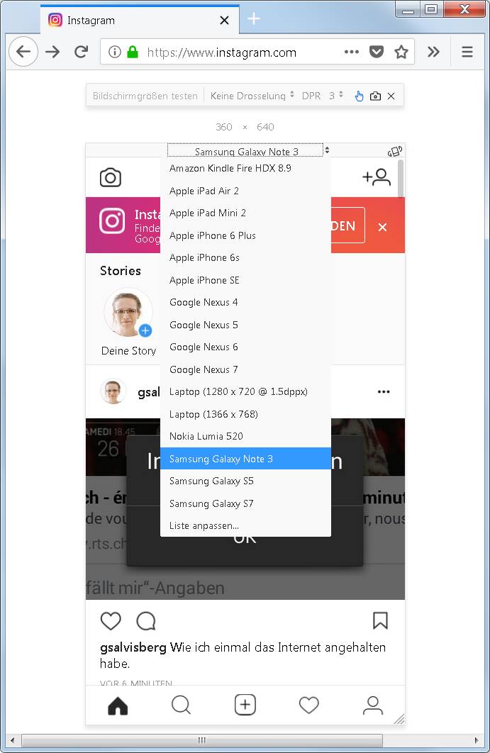 Instagram im Webbrowser mit Bildern füttern - pctipp.ch