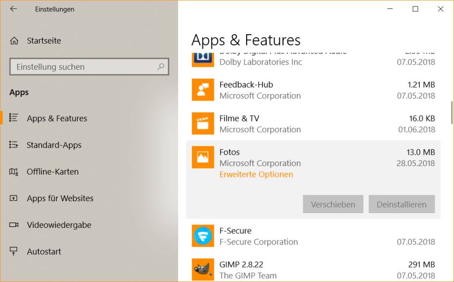 Windows 10: Apps reparieren oder zurücksetzen - pctipp.ch