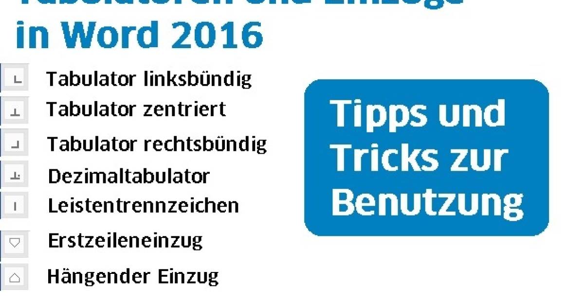 Das grosse Tabulatoren-Abc - pctipp.ch
