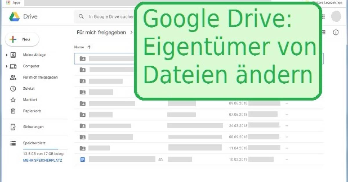 Google Drive: Datei-Inhaber ändern, Datenverlust vermeiden - pctipp.ch