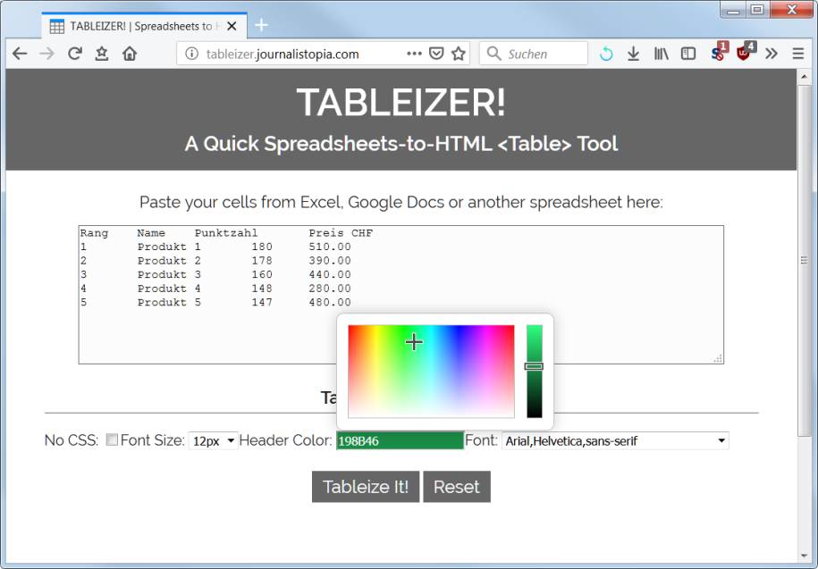 Excel/Web: Tabelle schnell aus Excel ins Web kopieren - pctipp.ch