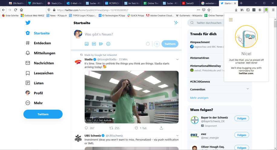 Browser-Add-on-Test: «2FA Notifier» - pctipp.ch