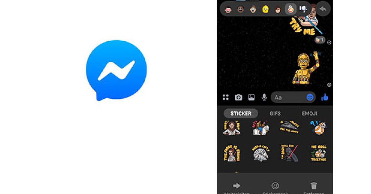 Facebook Messenger: Star-Wars-Sticker und -Theme verwenden - pctipp.ch