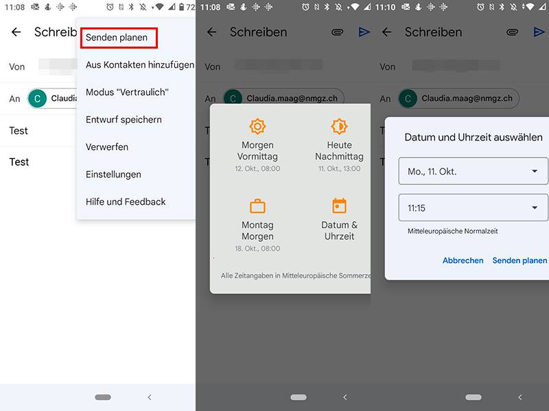 Gmail: E-Mails planen und später senden - pctipp.ch