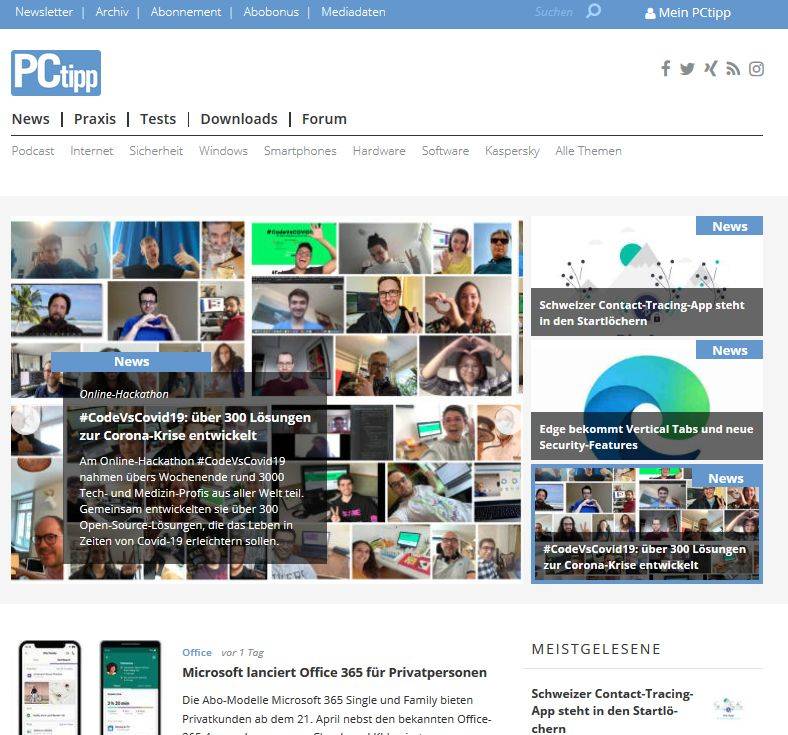 Neue PCtipp-Website ist da - pctipp.ch