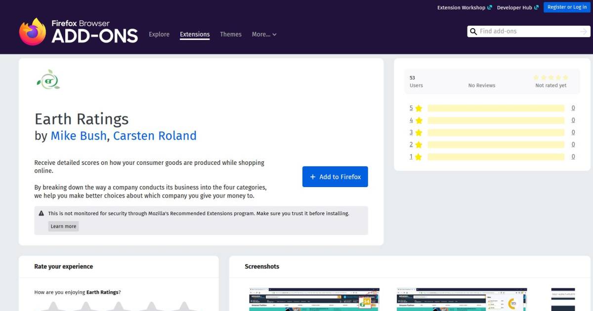 Browser-Add-on-Test: Earth Ratings - pctipp.ch