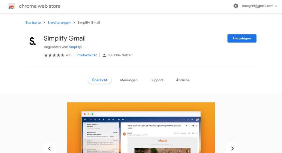 Add-on ausprobiert: Simplify Gmail - pctipp.ch