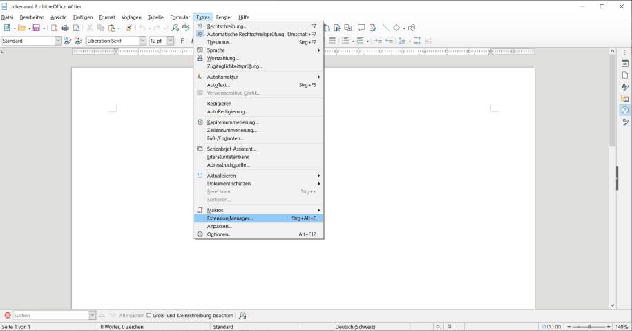 LibreOffice: Extensions installieren – so gehts - pctipp.ch
