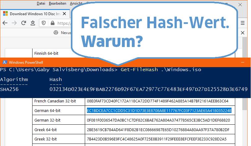 Windows 10: Warum ist der Hash-Wert meiner Windows.iso-Datei «falsch ...